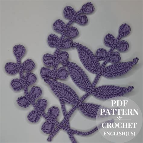 Crochet Branch Pattern Pdf Crochet Twig Tutorial Flower Ap Inspire Uplift