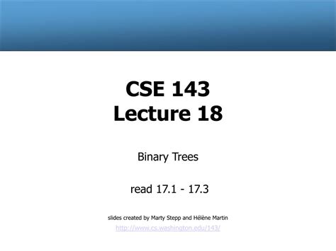 Ppt Cse 143 Lecture 18 Powerpoint Presentation Free Download Id