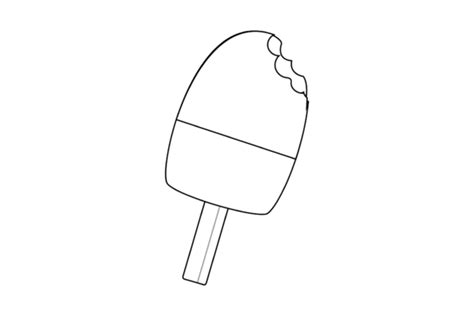 Ice Cream Bite Outline Graphic By Studio7 · Creative Fabrica