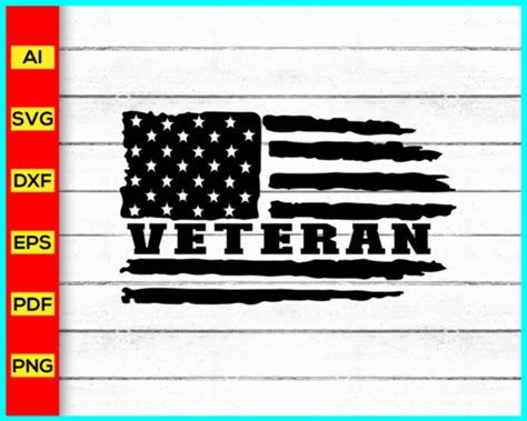 Veteran Distressed American Flag Svg Distressed Us Flag Svg 4th Of J
