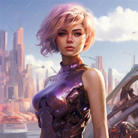 Premium Ai Image Beautiful Short Hair Girl Premium Ai Image Beautiful Short Hair Girl