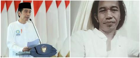 Viral Pria Gondrong Mirip Jokowi Potretnya Bikin Melongo