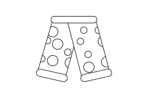 Polka Dot Outline Shorts Graphic By Hibloomdaffodil · Creative Fabrica