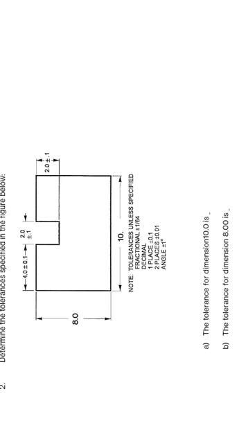 Solved Determine The Tolerances Specified In The Figure Chegg Com