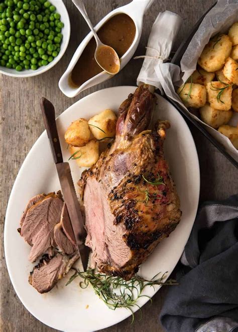 Roast Lamb Leg With Gravy Recipetin Eats