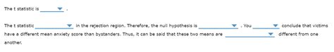 Solved The T Test For Two Independent Samples Chegg Com