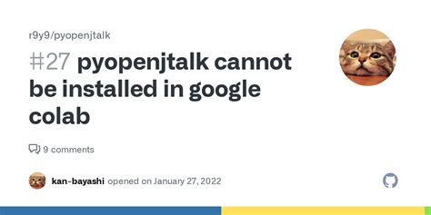 Pyopenjtalk Cannot Be Installed In Google Colab Issue 27 R9y9