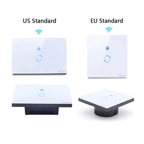 Cheap Price US EU Itead Sonoff Touch WIFI Switch Luxury Crystal Glass Plate Touch Wireless
