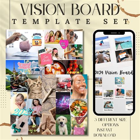 2024 Vision Board Bundle Printable Vision Board Bundle Manifest