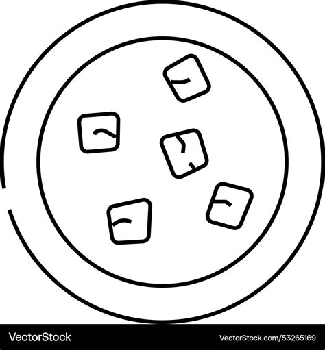 Palak Paneer Indian Cuisine Line Icon Royalty Free Vector