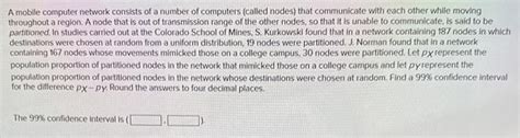 solved a mobile computer network consists of a number of