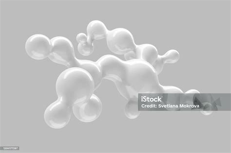 점성 액체의 많은 비행 방울의 추상적 인 3 차원 배경 3d 일러스트레이션 3d 렌더링 스톡 일러스트 방울에 대한 스톡 사진 및