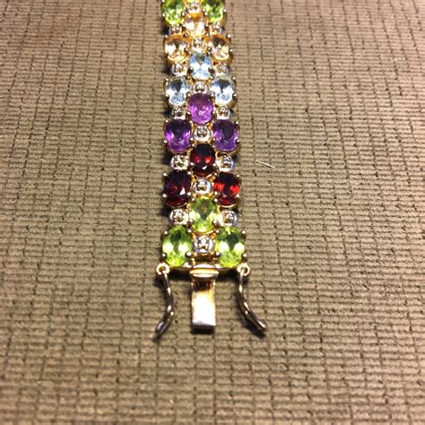 Ross Simons Gold Tone Sterling 925 Multi Gemstone And Gem