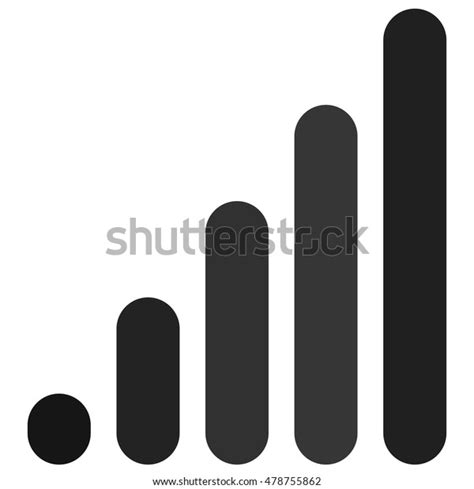 Bar Chart Bar Graph Symbol Rounded Stock Vector Royalty Free 478755862 Shutterstock