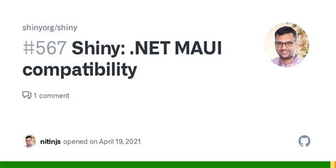 shiny maui compatibility · issue 567 · shinyorg shiny · github