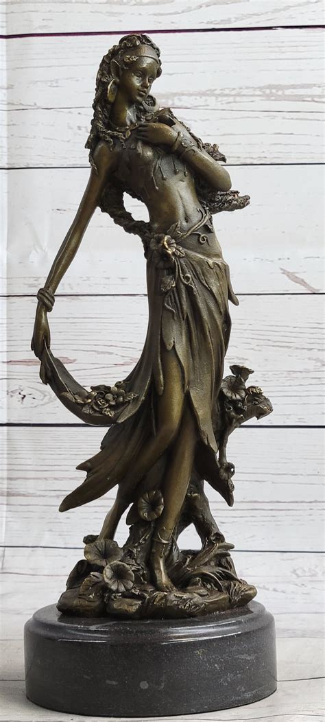 Art Nouveau Sexy Nymph Goddess By Renowned Artist Jkassin Bronze