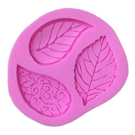 Molde Silicon 3 Hojas Arabesco Fondant Jabon Pasta Chocolat Meses
