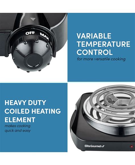 Elite Gourmet Single Coiled Electric Burner Hot Plate Macys