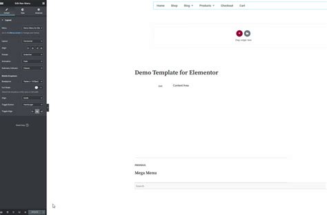 Create Mega Menu With Elementor Using The Nav Menu