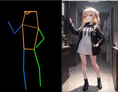 Character Bones That Look Like Openpose For Blender Ver 99 Depth Canny Landmark Mediapipeface