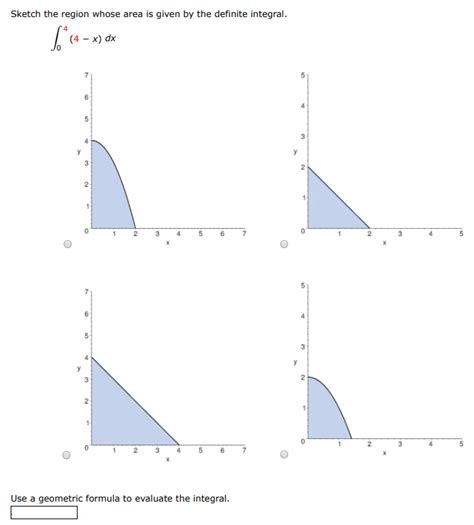 Sketch The Region Whose Area Is Given By The Definite Integral 2 2