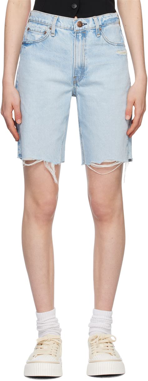 Blue Vintage Denim Shorts By Rag And Bone On Sale
