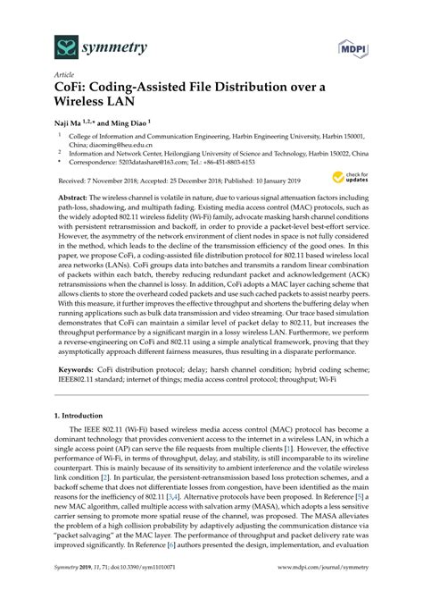pdf cofi coding assisted file distribution over a wireless lan