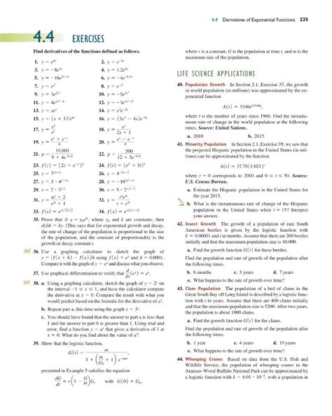 Solved Derivatives Of Exponential Functions Chegg