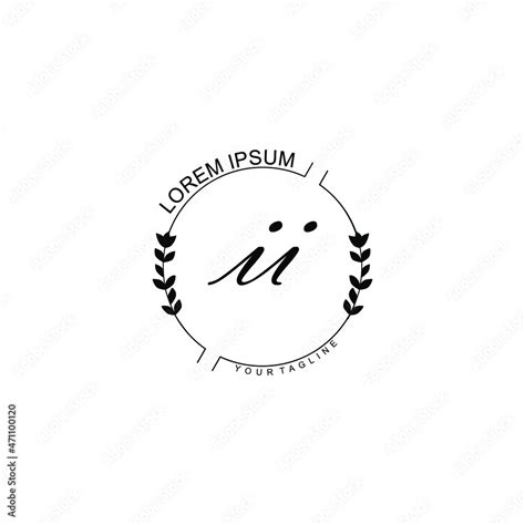 Ii Initial Calligraphy Handwritten Logo Handwritten Alphabet In The
