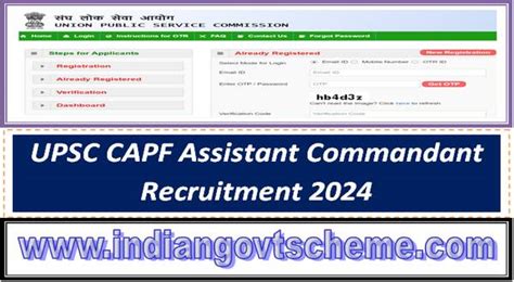 UPSC CAPF Assistant Commandant Recruitment Indian Govt Scheme