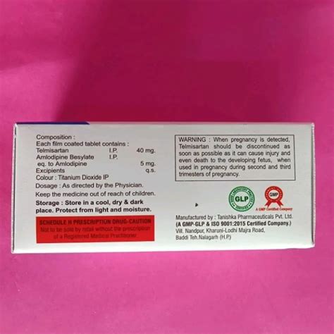 Telzac Am Telmisatan Amlodiphine Tablets Prescription Treatment