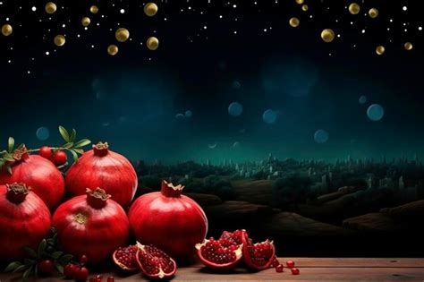 Yalda Night Background And Copy Space Premium Ai Generated Image