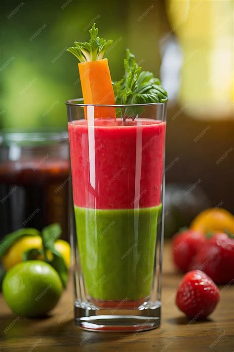 Premium Ai Image Fresh Juice In The Glass