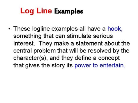 Log Line Examples Dull Logline A Woman Plots