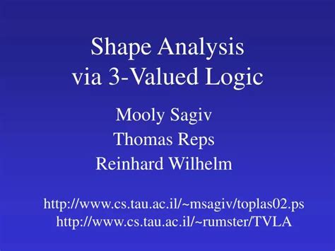 ppt shape analysis via 3 valued logic powerpoint presentation free