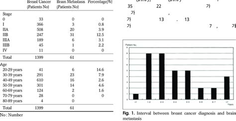 Incidence Of Brain Metastasis Of Breast Cancer According To The Stage