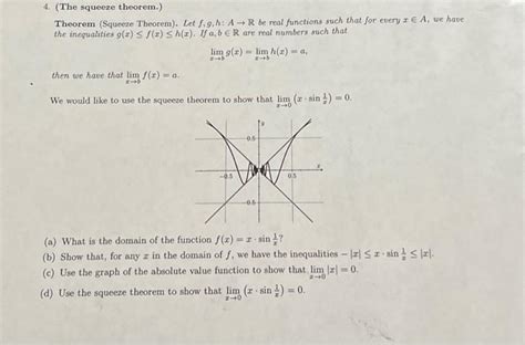 Solved Theorem Squeeze Theorem Let F G H A→r Be Real
