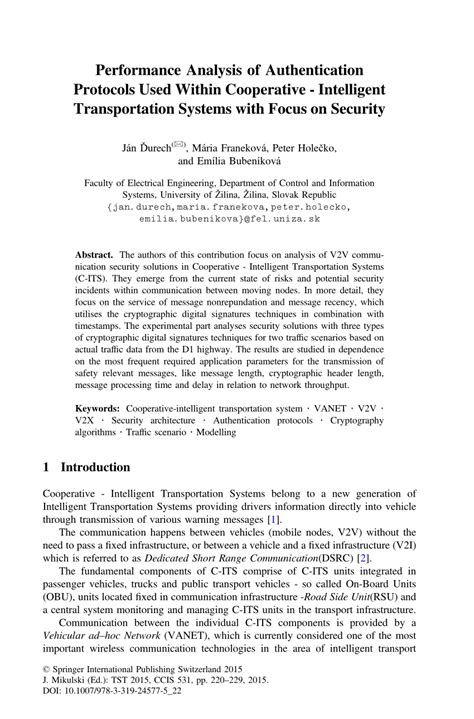 pdf performance analysis of authentication protocols used within