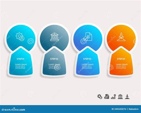 Simple Infographics Timeline Business Workflow Report Background With Business Icon 4 Steps For