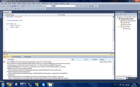 Visual Studio 2010 Error “error Msb4014 The Build Stopped