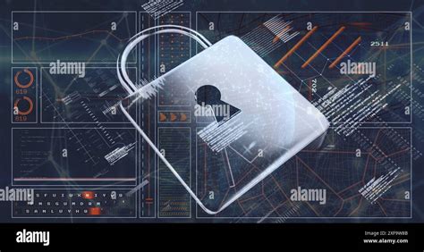 Image Of Padlock Computer Language Loading Circles And Bars