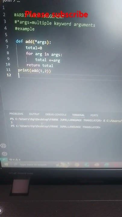 Arbitrary Argument Python Youtube