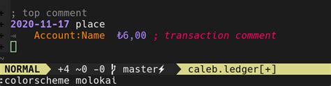 strange colour scheme · issue 116 · ledger vim ledger · github