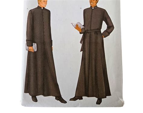 Butterick 6844 Uncut Mens Clergy Robe Cassock Acolyte Religious