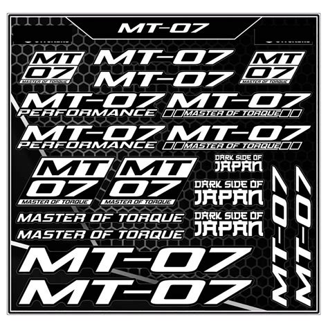 Stickers Kit Stickers Mt 07 Yamaha Mt Decal Sticker Mt 07 Sticker