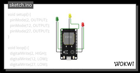 Arduino Semáforo Wokwi Esp32 Stm32 Arduino Simulator