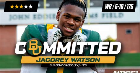 Four Star Wide Reciever Jacorey Watson Chooses Baylor