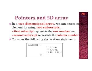 Pointer And D Array Ppt