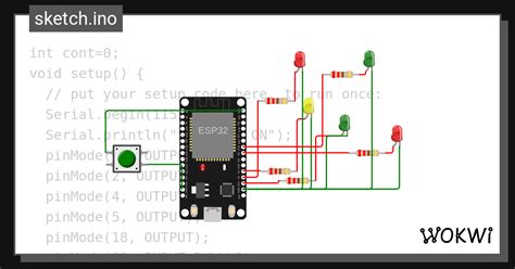 Piscaledsemaforo Wokwi Esp32 Stm32 Arduino Simulator