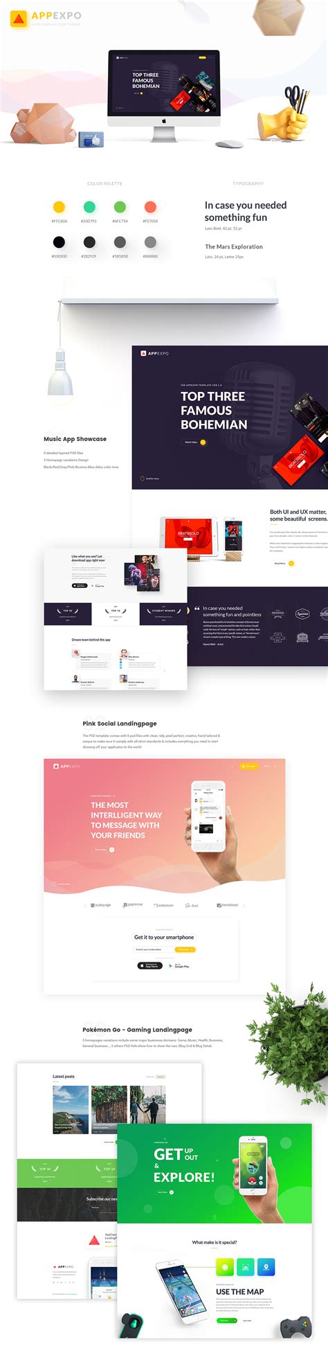 Multipurpose App Landing Page Showcase AppExpo On Behance